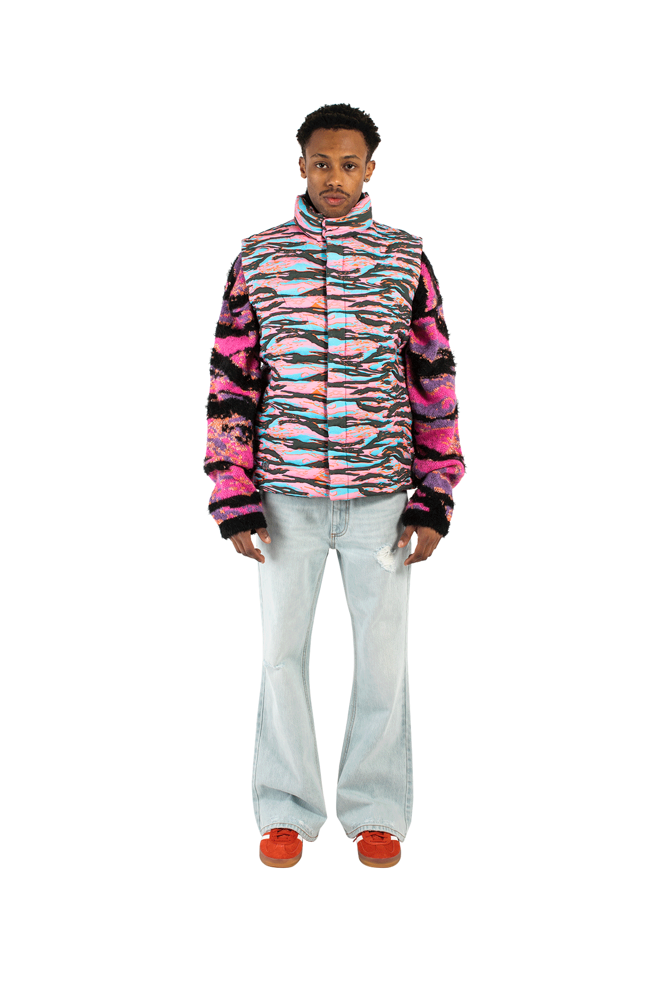 Printed Quilted Puffer Vest – One Block Down