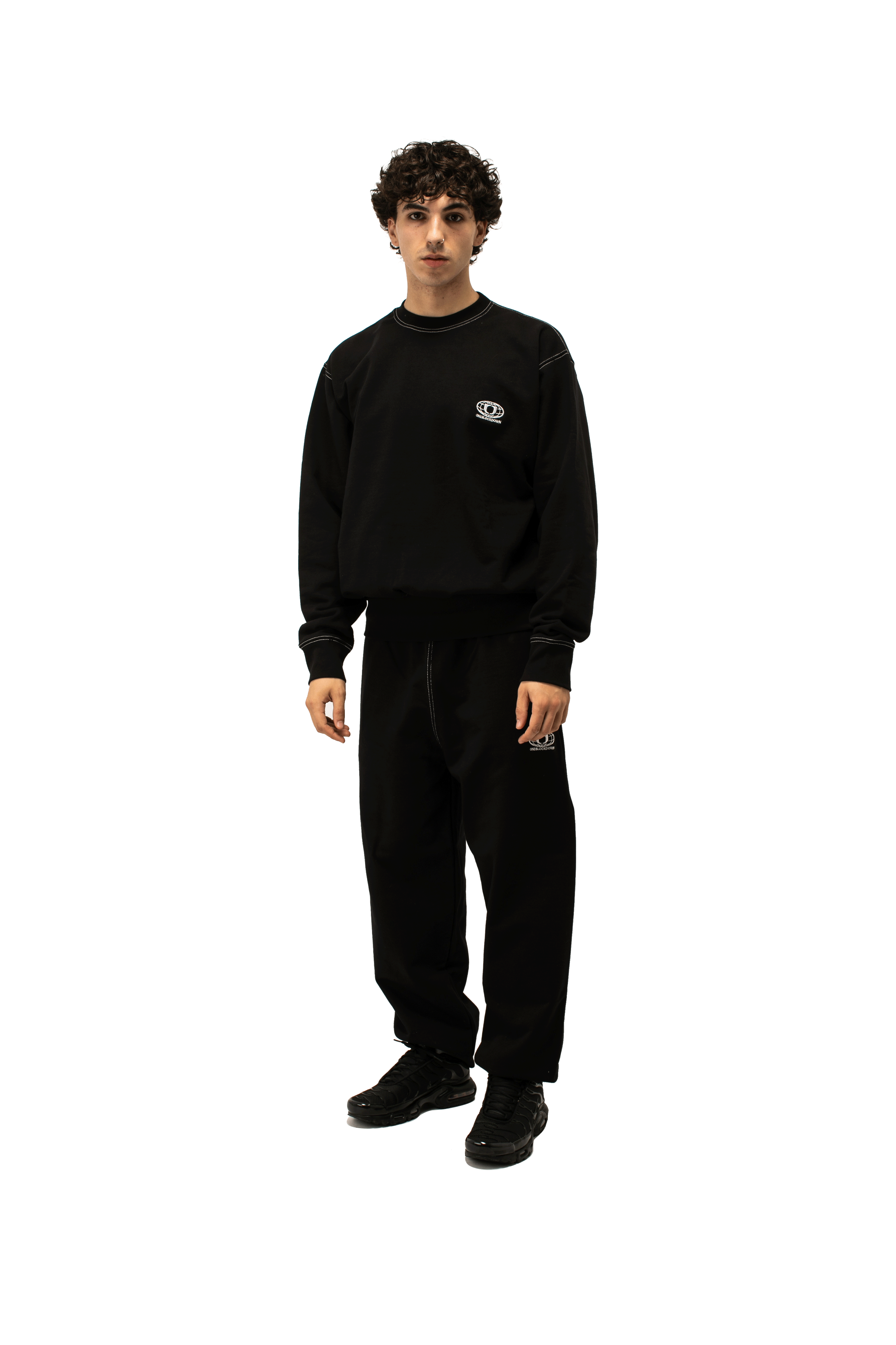 One Block Down Felpe Classic Logo Crewneck