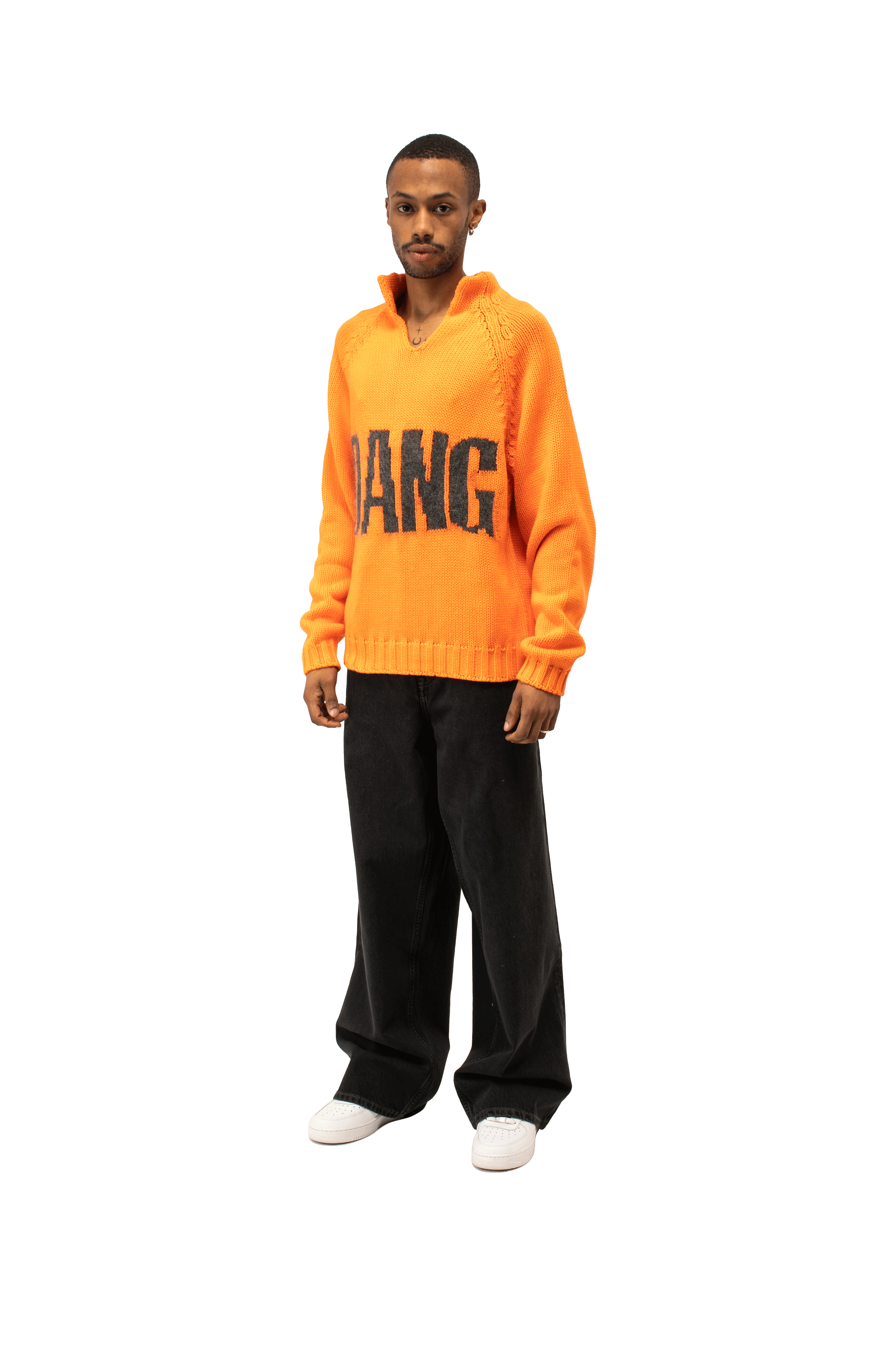 Open Neck Dangerous Intarsia – One Block Down