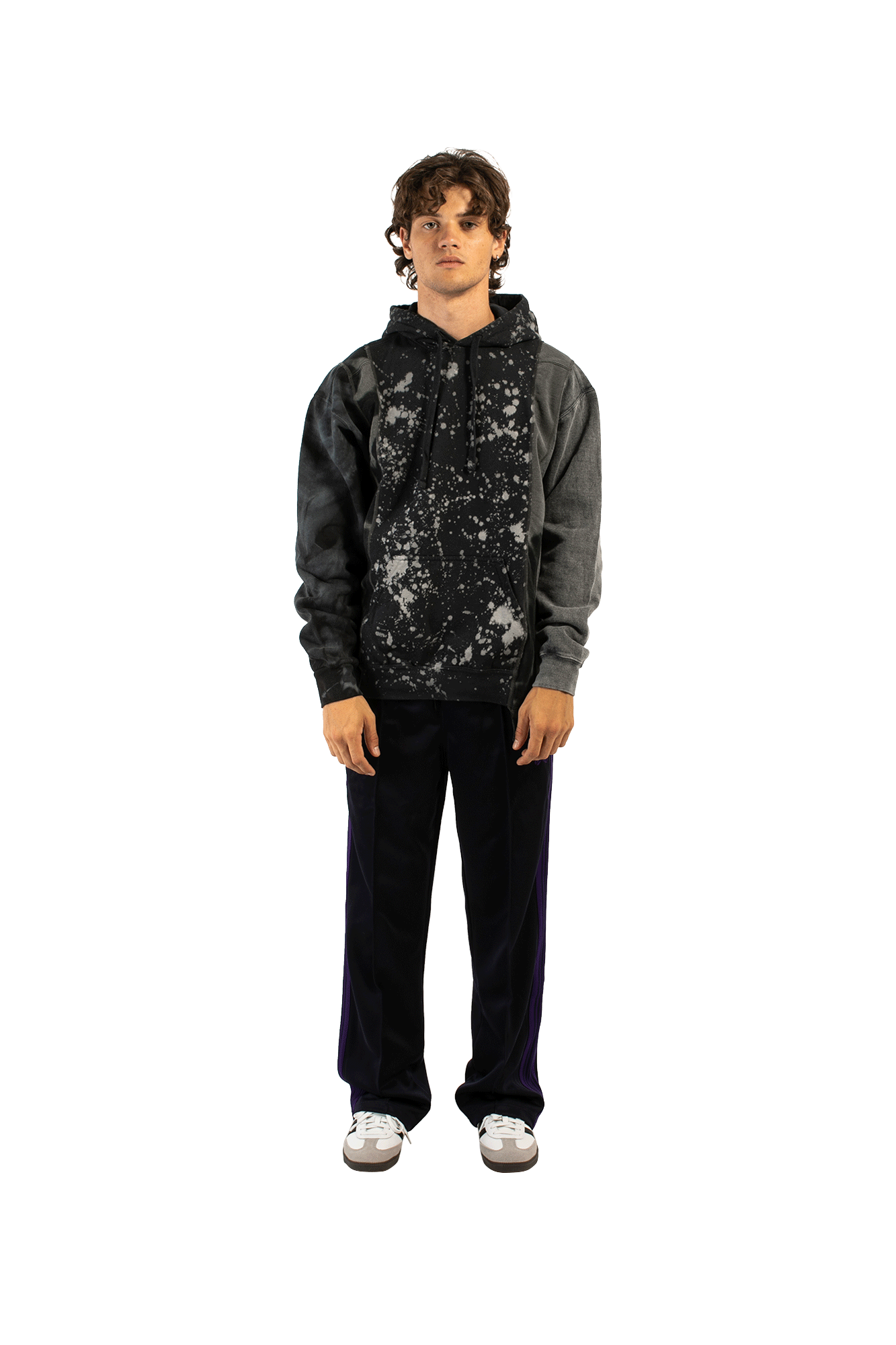 Needles Felpe B&W Mishmash 5 Cuts Hoody